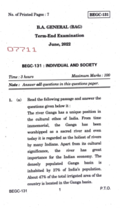 BEGC 131 June 2022 Question Paper. - LitraDude
