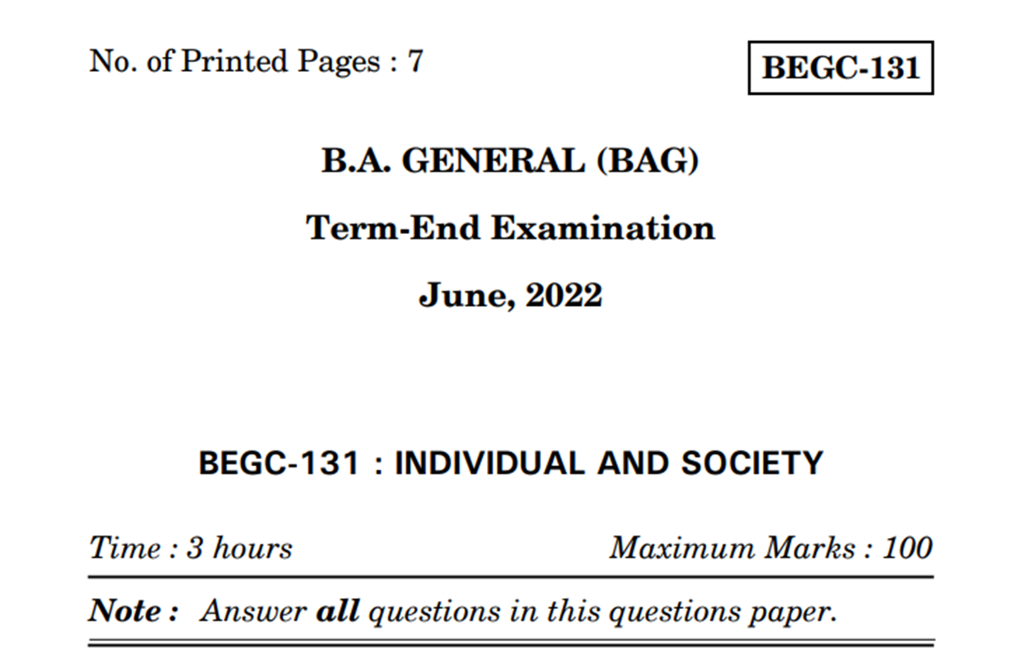 BEGC 131 Solved Question Paper June 2022 - LitraDude