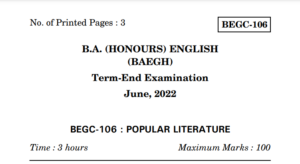 IGNOU BEGC 106 previous question papers - LitraDude