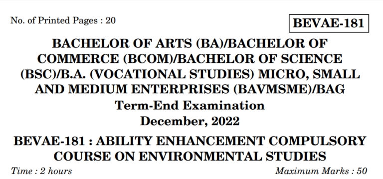 BEVAE 181 Solved Question Paper December 2022 - LitraDude BEVAE 181 Solved Question Paper December 2022 - LitraDude
